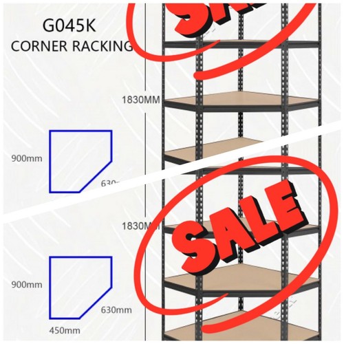 Brand New Garage storage Corner Unit Shelf 5 Tier MDF Black Shelving ...