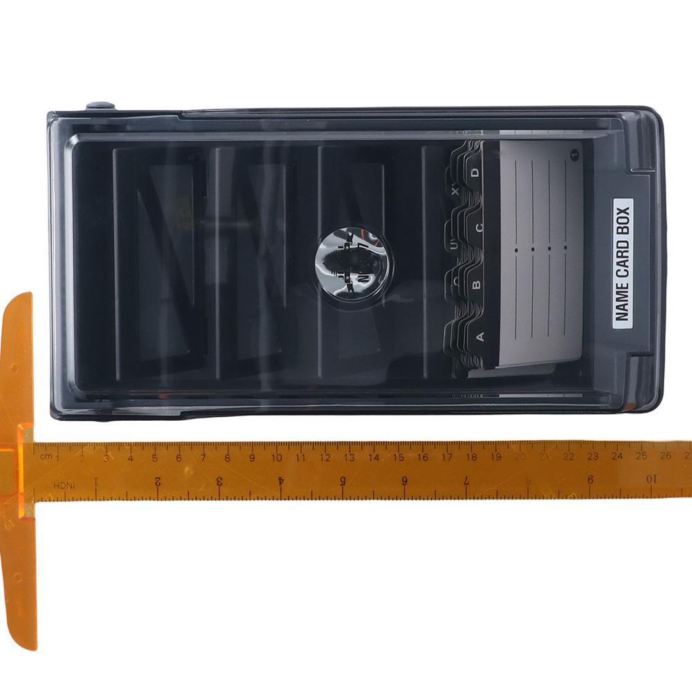 Plastic Business Card Holder Black Message Folders Case Organizer ...