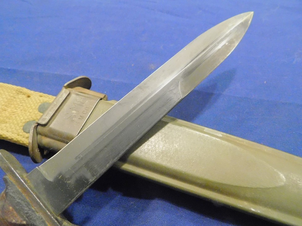 A+ WWII US M3 Trench Fighting Knife CAMILLUS Blade Mrk Dagger in M8 ...