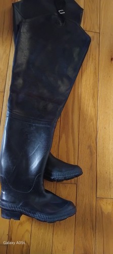 BLACK RUBBER HIP WADERS | eBay UK