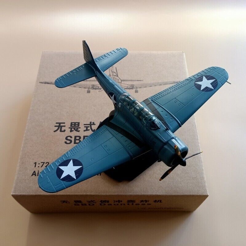 1:72 WW2 Douglas SBD Dauntless Bomber Aircraft Model Diecast Military ...