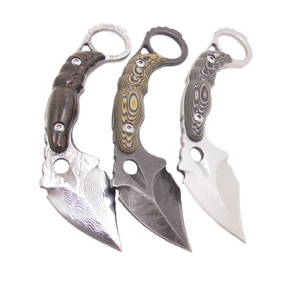 Masalong kni164 Giant Bee Double Edge Karambit Knife Fixed Blad Claw ...