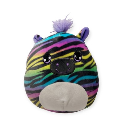 Original Squishmallow Rainbow Zebra 8” Purple Mohawk And Tail RAVALIA ...