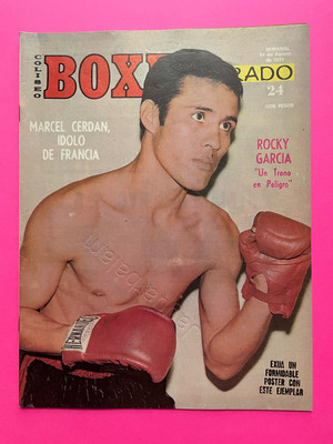 Mexican vtg magazine Coliseo Boxeo ilustrado Rocky Garcia cover #24 Aug ...