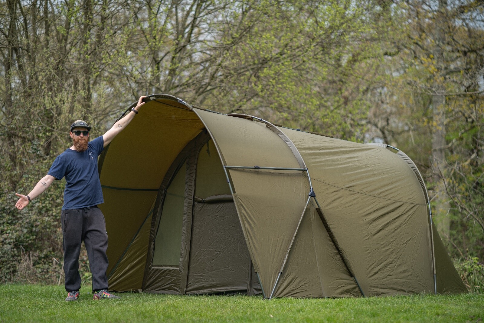 NGT Large Profiler Bivvy 2 Man XL Bivvy Tent Pram Hood Style Heavy Duty ...