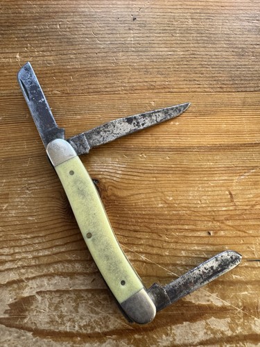 Case XX 3318 CV Stockman Knife, Yellow Composite Handles, 1998 + | eBay