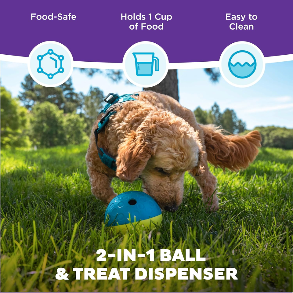 by Nina Ottosson Treat Tumble Interactive Puzzle Ball Dog Toy, Level 1 ...