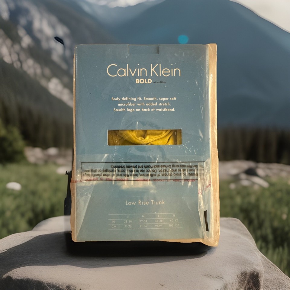 CALVIN KLEIN BOLD MICRO LOW RISE TRUNK HALOGEN YELLOW U8 908–2HY. $28 ...