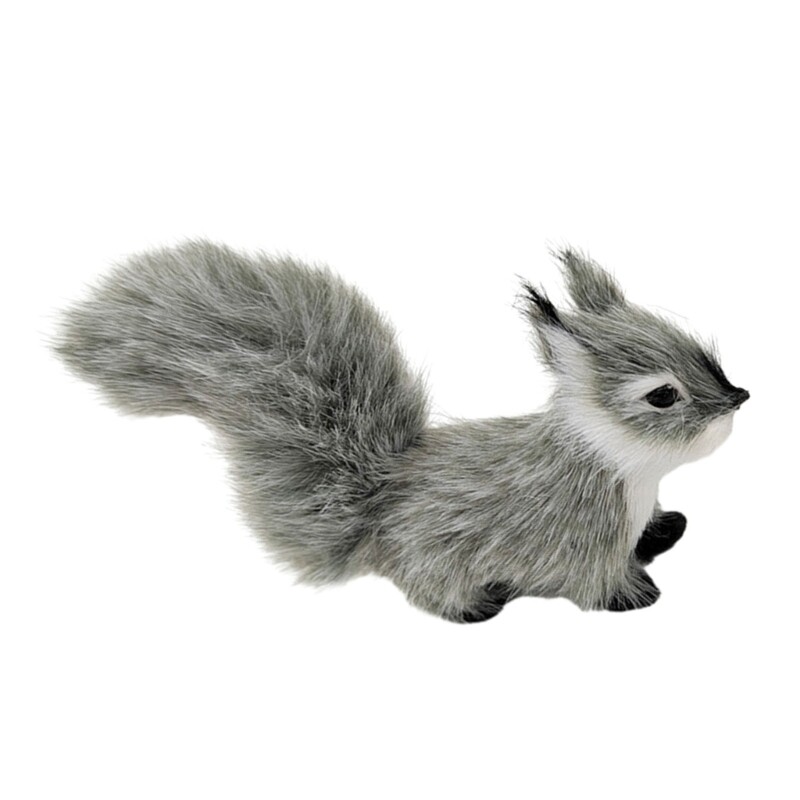 Realistic Squirrels Figurine Stuffed Animal Plush Toy for Home Garden ...