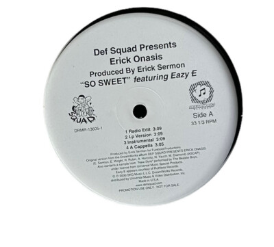 Def Squad Presents Erick Onasis - So Sweet 12” | eBay