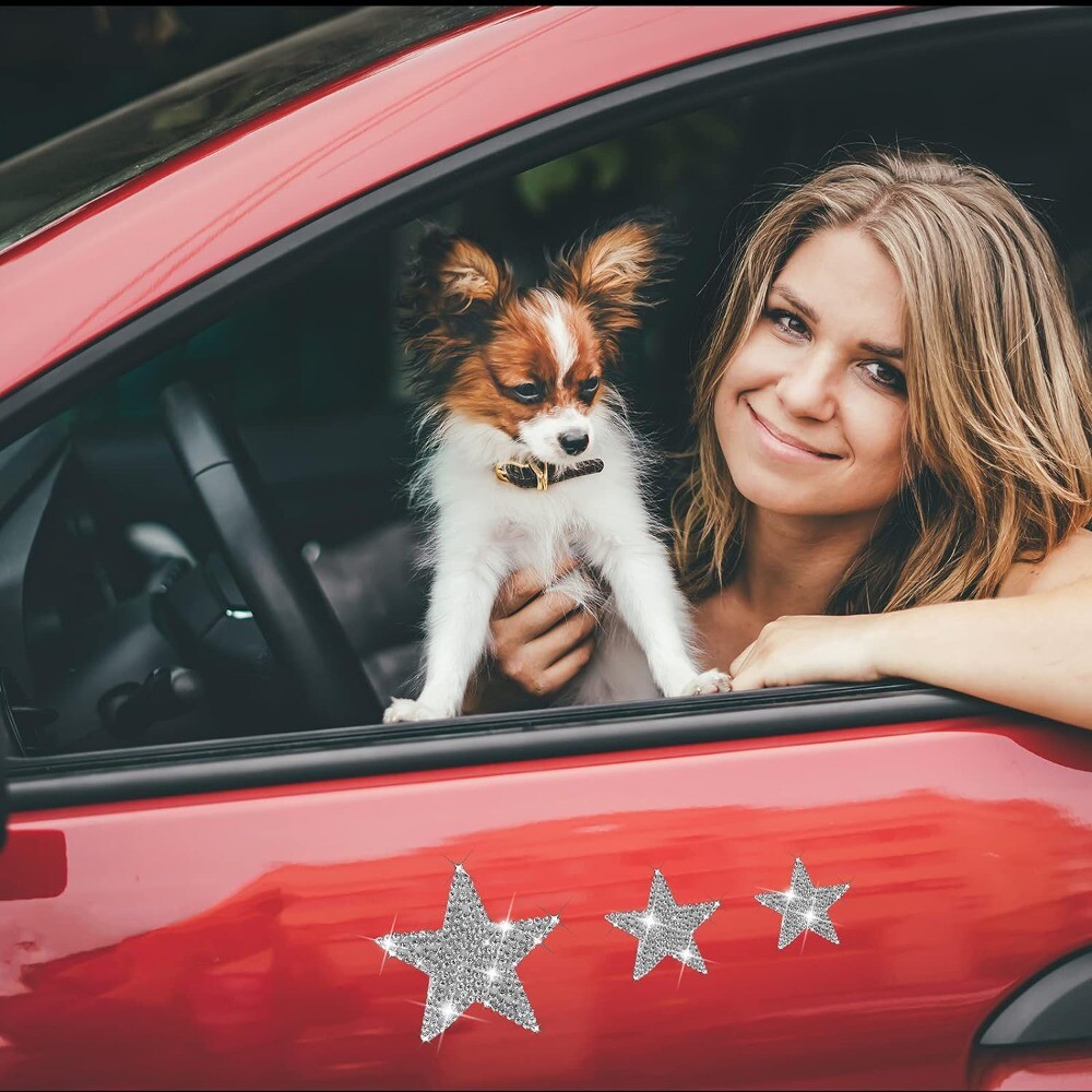 4PCS Rhinestone Bling Rhinestone Star Car Stickers | eBay