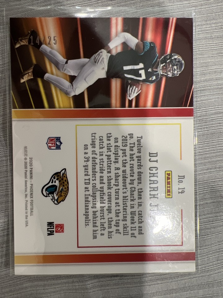 2020 Panini Phoenix Football DJ Chark Jr Hot Routes Green /25 #14 ...