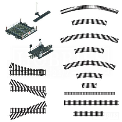 Hornby Train Track Railway Straight Curved Radius Sections Crossings 00 ...