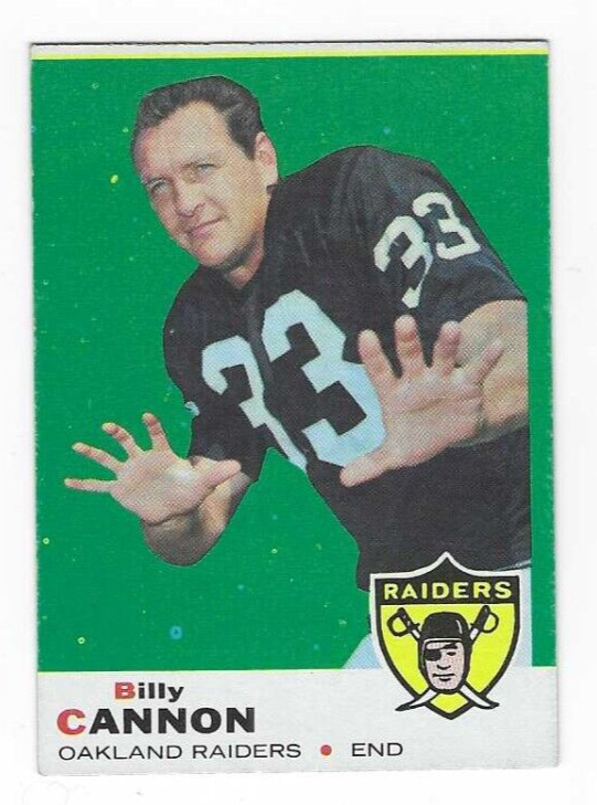 1969 TOPPS BILLY CANNON #68 OAKLAND RAIDERS | eBay