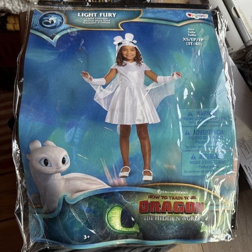 Girl's Classic How To Train Your Dragon Light Fury Costume Toddler 3T ...