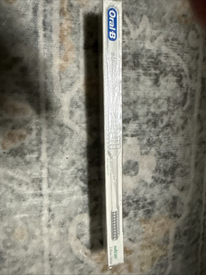 Vintage Oral-B Sulcus Red 2 Row Toothbrush Adult Gum Stimulation Brush ...