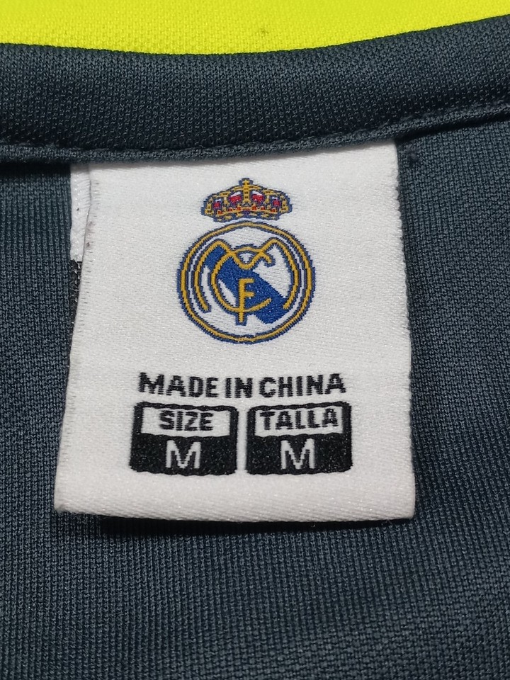 Real Madrid MCF Soccer Jersey Size Medium Gray/Green Short Sleeve | eBay