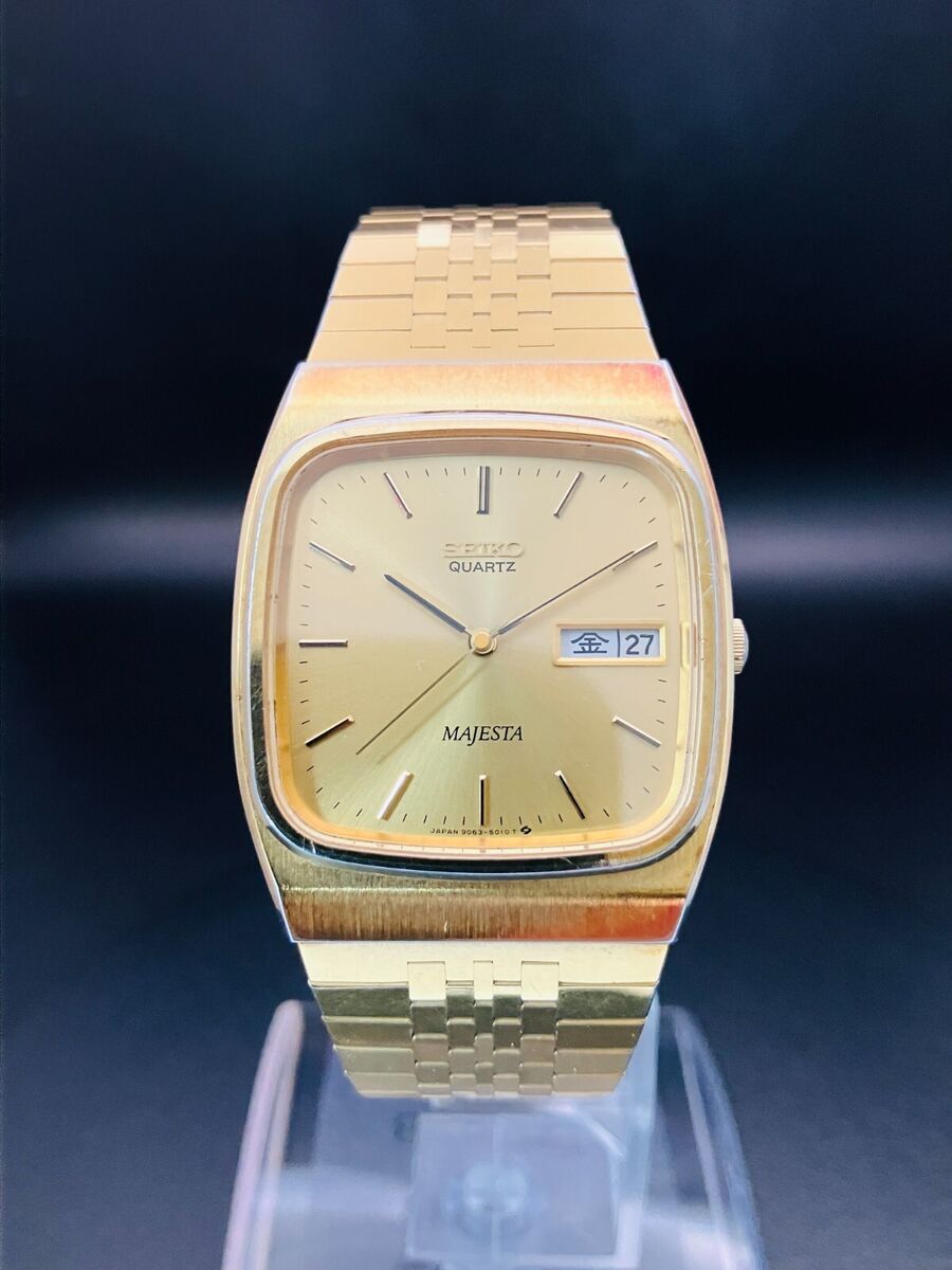SEIKO WATCH MAJESTA 9063-5010 QUARTZ GOLD DAY DATE KANJI | eBay SEIKO WATCH MAJESTA 9063-5010 QUARTZ GOLD DAY DATE KANJI | eBay