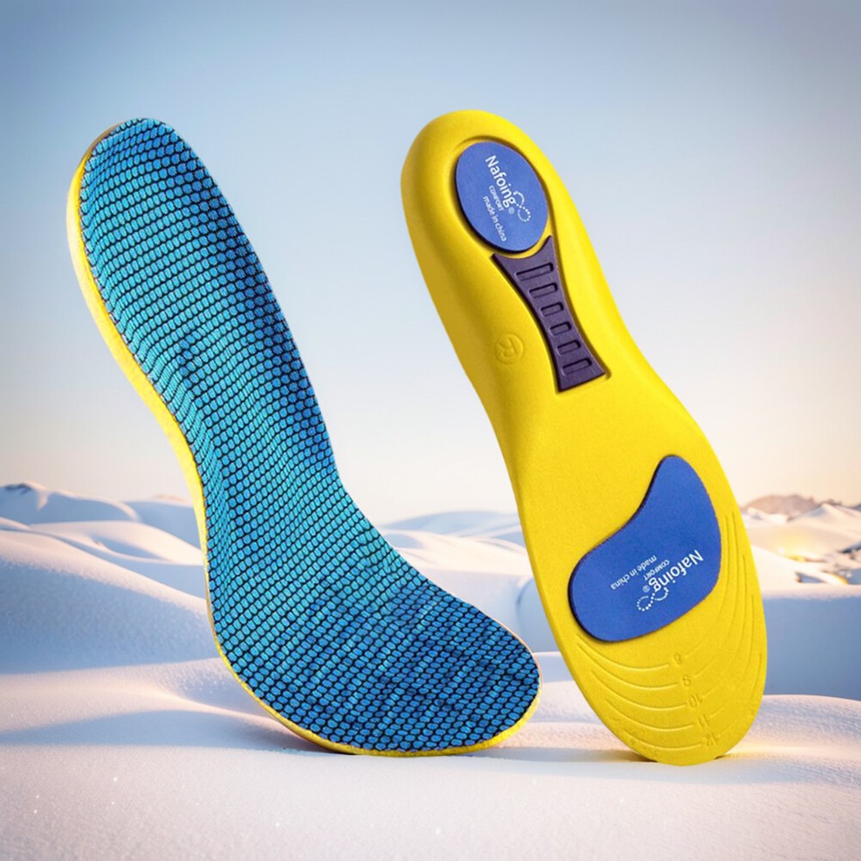 1 Pair Norelie Insoles Shock Absorption Comfy Insoles Arch Support for ...