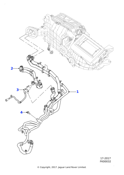 Jaguar XF XE F-PACE Heater Hose T2H29951 Genuine | eBay