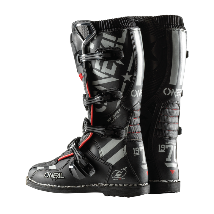 O'Neal Element Motorcycle Boots Off-Road MX Motocross Squadron Black 9 ...