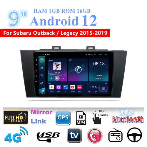 For 2015-2019 Subaru Outback Legacy Stereo Radio 9" Android 12.0 GPS ...