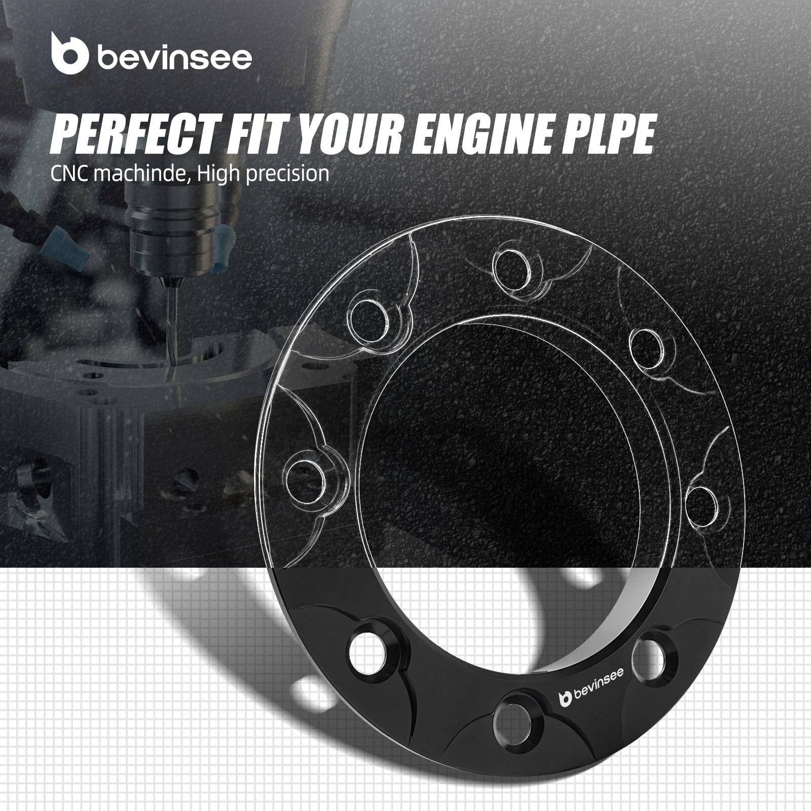 BEVINSEE Anodized Black 3.1" Pipe Fender Exit Bezel Trim Flange Kit | eBay