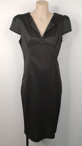 Anself 50's Style Black Pencil Dress With Pockets NWT Womens Size M ...