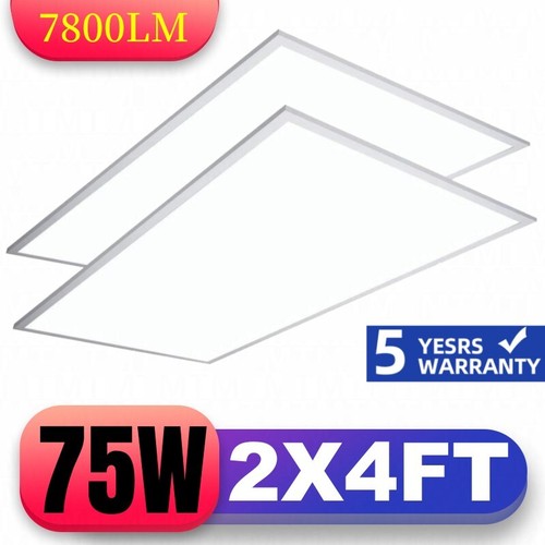2Pack 2x4 LED Flat Panel Light 7800LM 5000K Dimmable Drop Ceiling ...