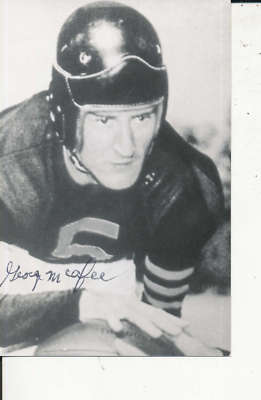 George Mcafee Chicago Bears Signed Post Card | eBay