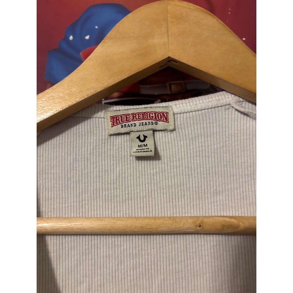 y2k True Religion Brand Jeans World Tour Graphic Crop Top White M/M | eBay