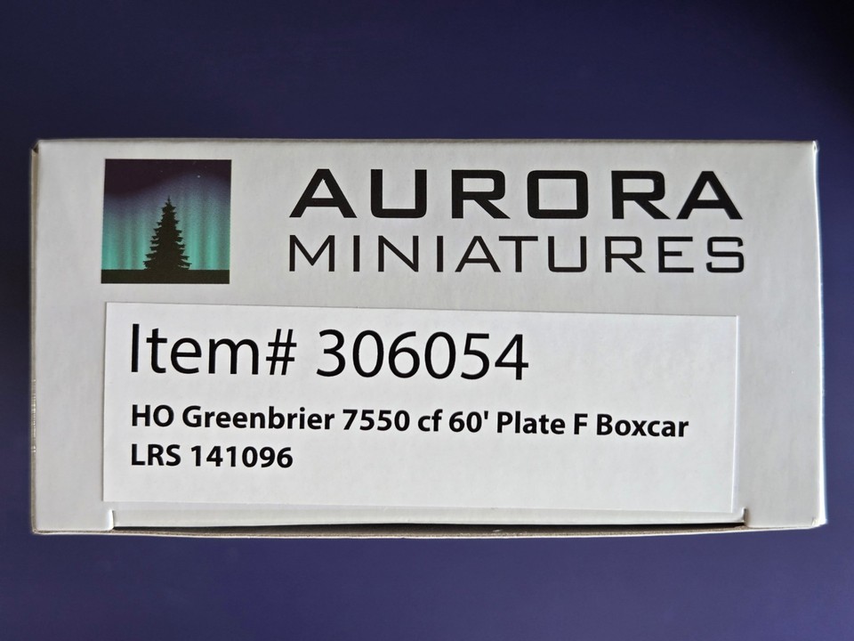 HO Scale Aurora Miniatures Greenbrier 7550 Plate F Boxcar,GATX LRS ...