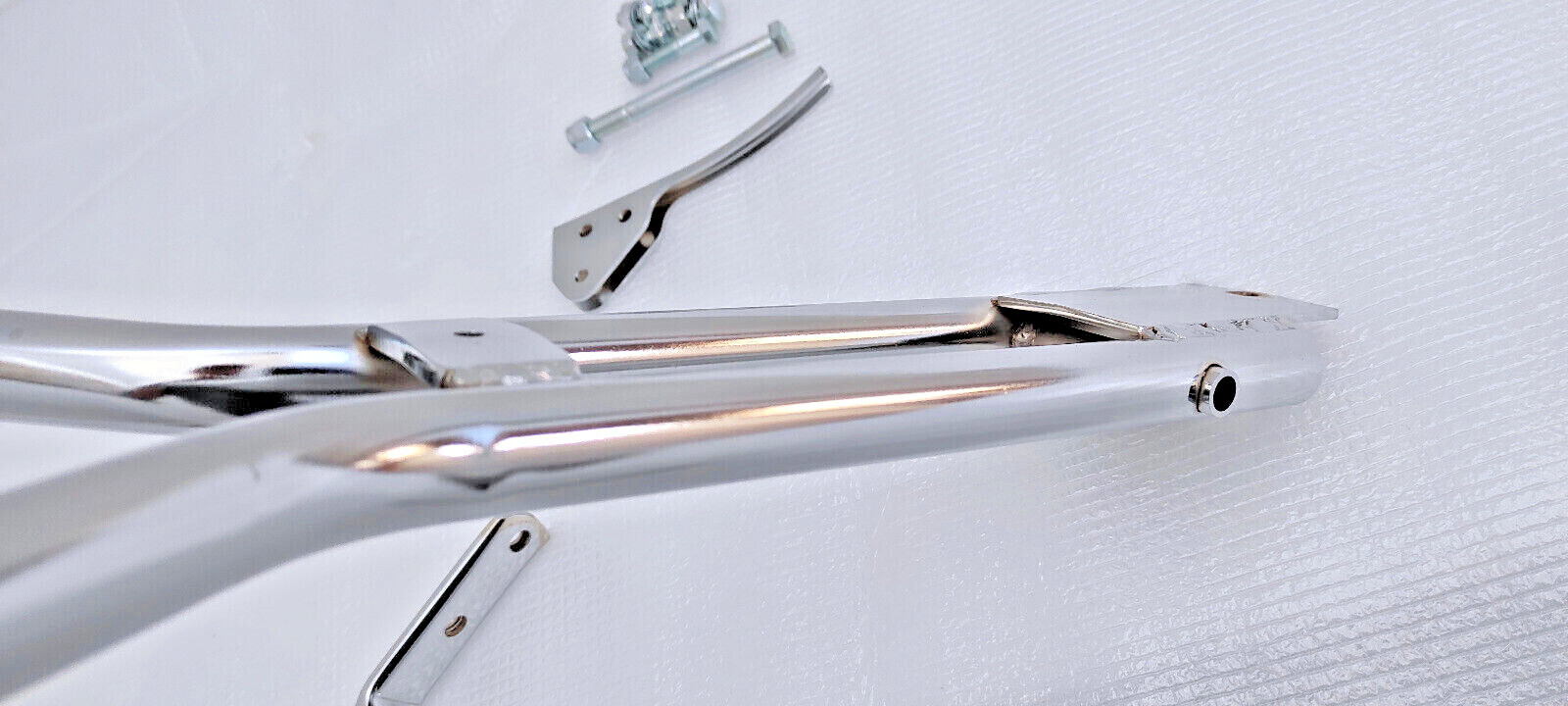 SCOTT BONNAR 45 HANDLEBARS FULL SET (HARD CHROME PLATED) +LEVER+FIXINGS ...