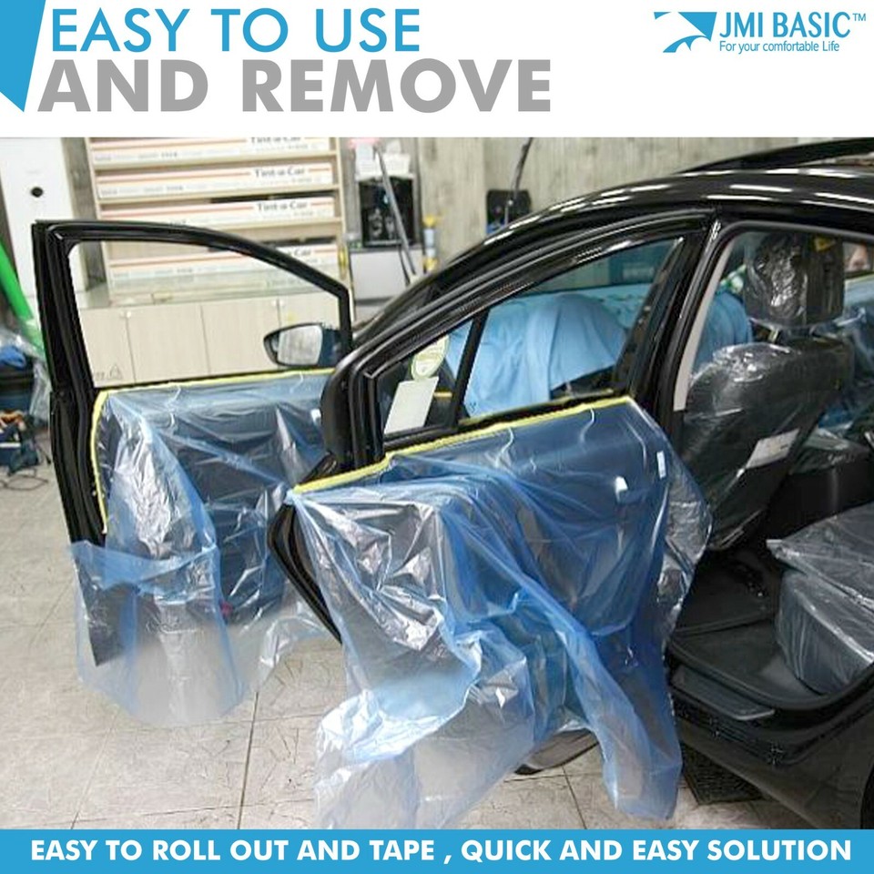 Pre taped Masking Paper - Car Painters Plastic Sheet Automotive Paint ...