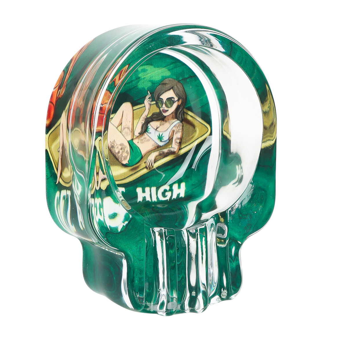Glass Ashtrays Wise Skies Hippy Trippa 420 Skull Dont Panic Rasta Man ...
