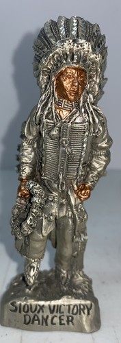 1992 Masterworks Pewter American Indian Sioux Victory Dancer Statue Peter Sedlow | eBay