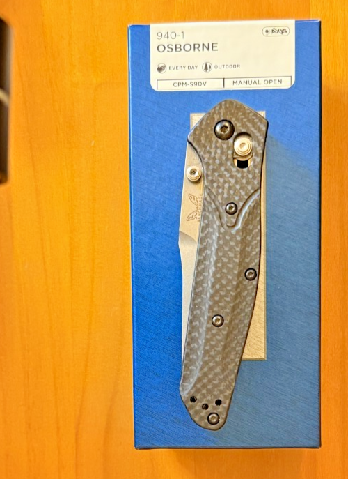 BENCHMADE 940-1 3.5" S90V / CARBON FIBER HANDLE | eBay