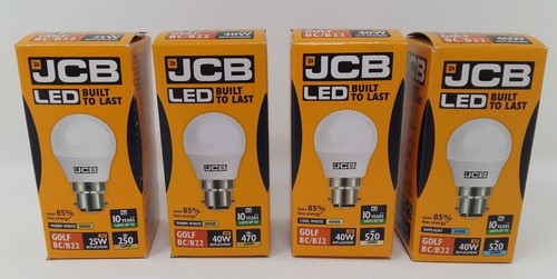 25w/40w LED Round Golf JCB Light Bulbs BC B22 Push In 2 4 10 Bulb 3w/6w ...