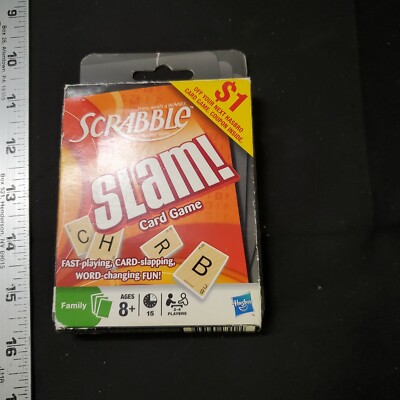 Scrabble Slam - Card Game fast playing card slapping word Fun Hasbro 8 ...