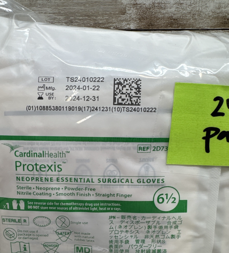 Protexis Neoprene Essential Surgical Gloves *25 Pair* Size: 6.5 *See Date* | eBay