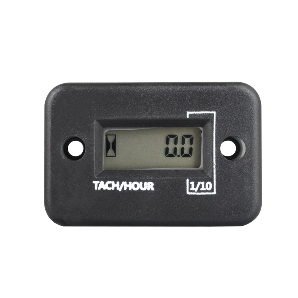 Waterproof Digital Tachometer Tach Hour Meter Gauge LCD for 2 Stroke ...