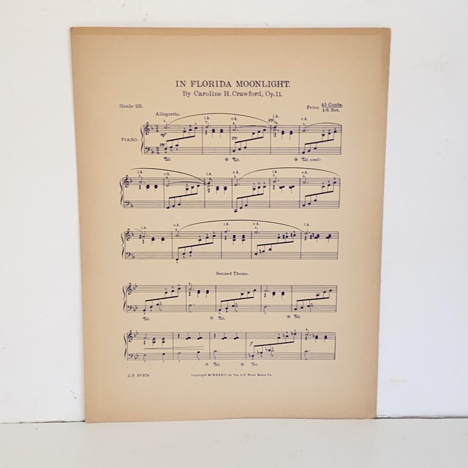 Vintage 1925 A Dream Reverie Piano Solo Sheet Music by Paolo Conte | eBay