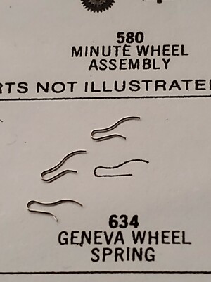 3 Factory NOS Bulova Accutron 2185 Astronaut P/N 634 Geneva Wheel ...