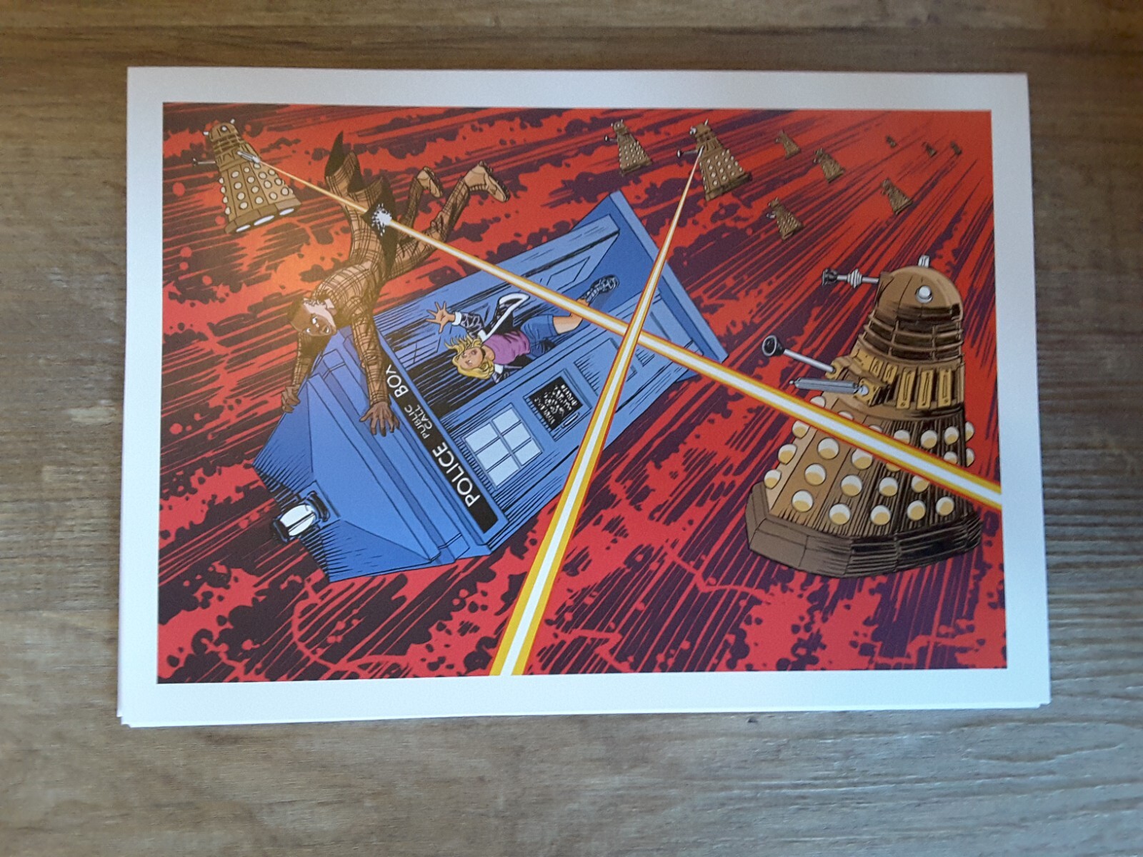 Doctor Who Art Print The 15th Doctor, the TARDIS & the Daleks by Scott ...