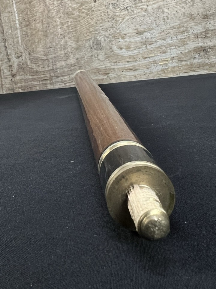 Vintage Ivory Black & Brown Pool Stick Cue - Half | eBay