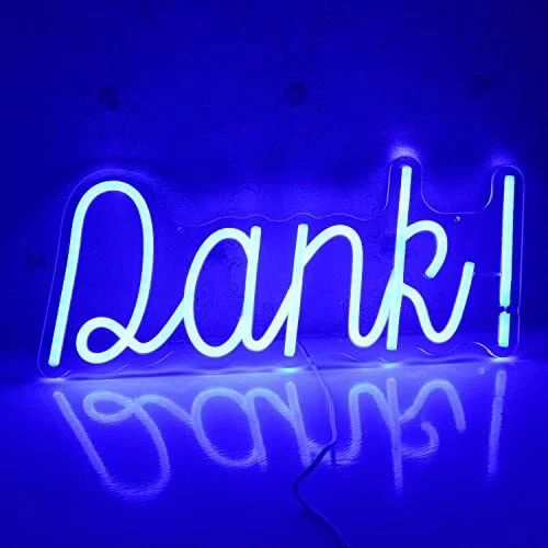 Blue Neon Lights Words