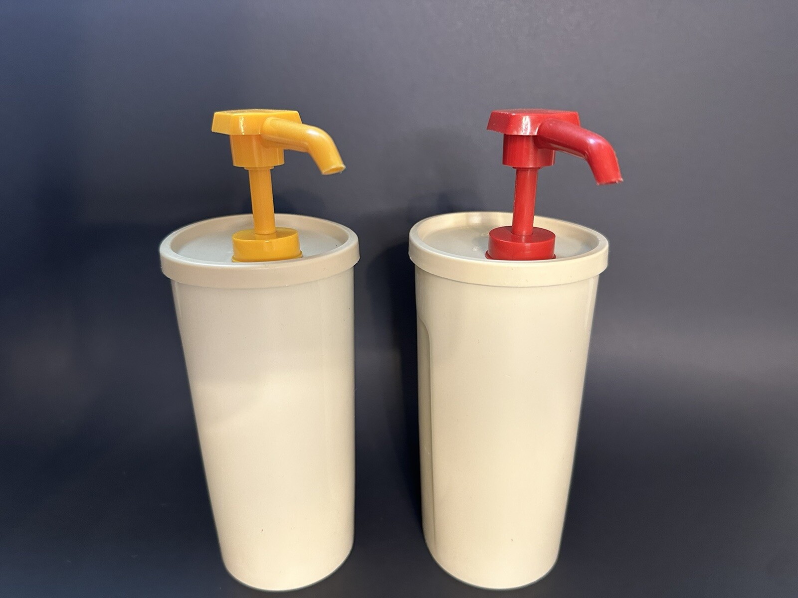 Vintage Tupperware Ketchup Mustard Dispensers Pump Large16 oz ...