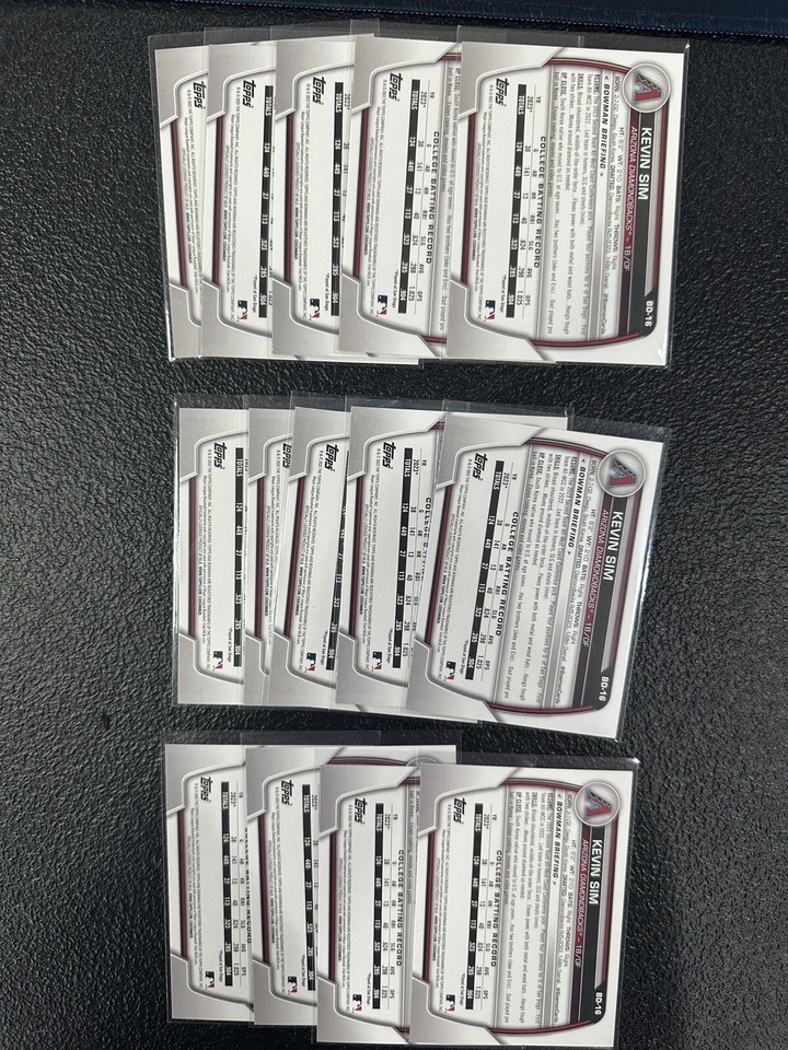 2023 Bowman Draft Baseball Kevin Sim 1st Paper Lot Of 14 #BD-16 | eBay