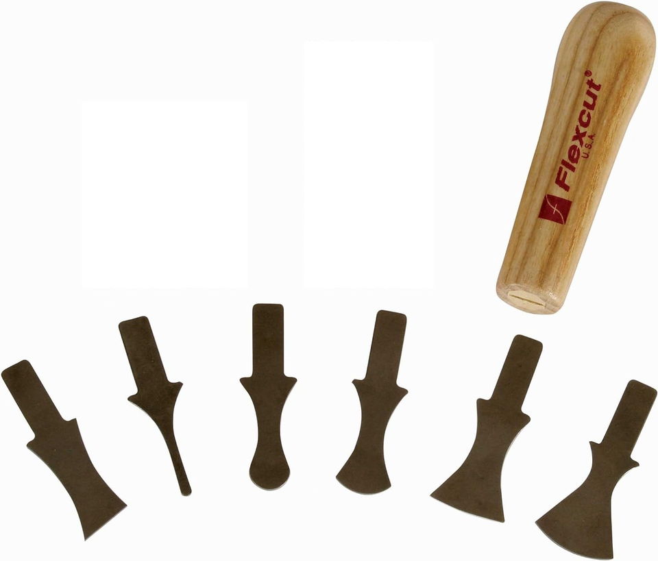 Profile Scraper Set, 6 Scraper Bits and Ash Wood Power Handle (SK121 ...