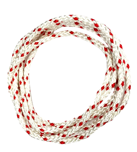 ATV AND SNOWMOBILE PULL ROPE OR RECOIL ROPE 3/16" WHITE & RED 7 FOOT | eBay